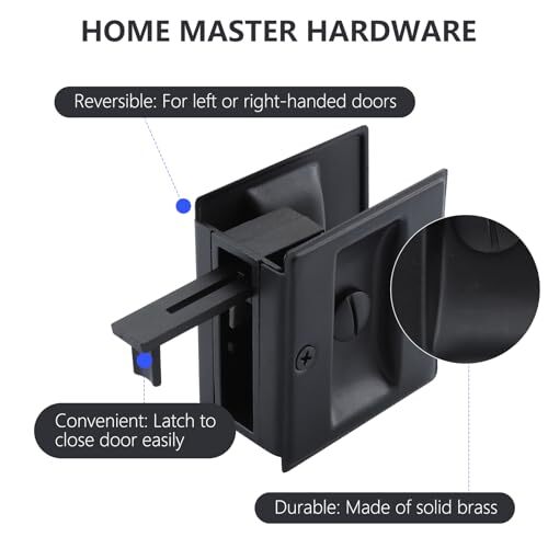 HOME MASTER HARDWARE Privacy Pocket Door Lock Pull Replace Damaged Or ...