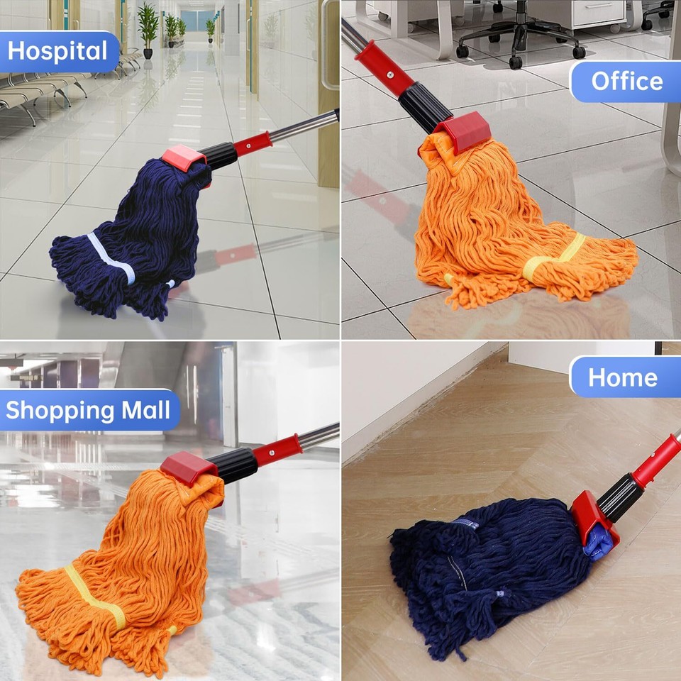 Commercial Mop Heavy Duty Industrial Mop with 77inch Long Handle ...