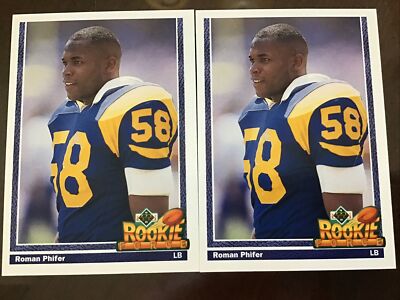 1991 UPPER DECK HIGH # SERIESS ROMAN PHIFER ROOKIE CLEVELAND RAMS #642 ...