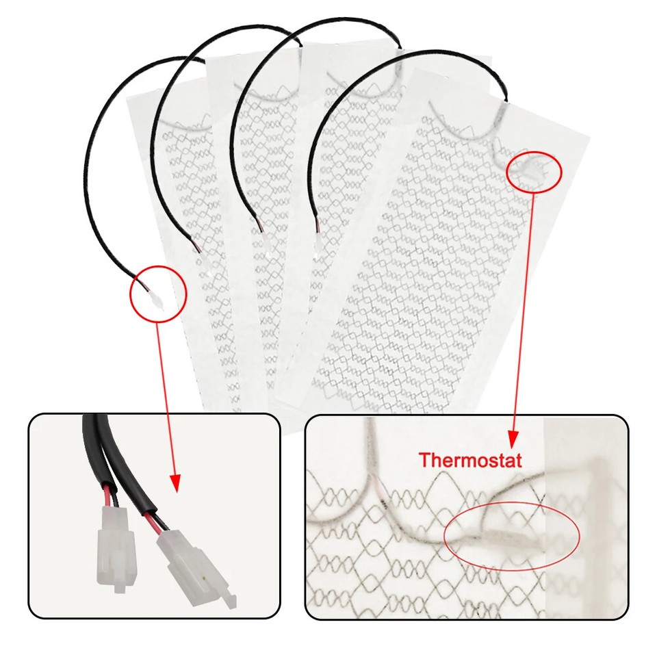 2 Seats 6 Level Car Carbon Fiber Heated Seat Heater Kit Cushion Switch ...