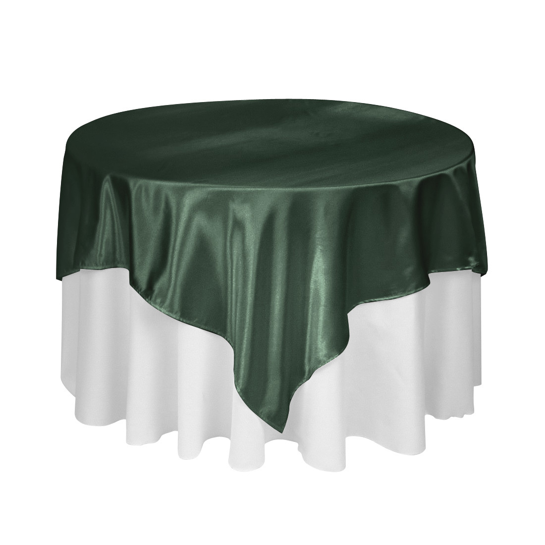 Bridal Satin Table Overlay 58" x 58" Square Tablecloth Cover Wedding ...