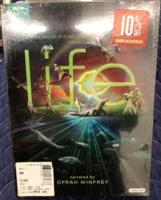 LIFE dvd BRAND NEW ! BBC Earth 4 Disc BOX Set Narrated by Oprah Winfrey ...