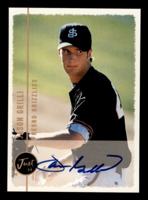 1999 JUSIN MINORS JASON GRILLI AUTOGRAPH FRESNO GRIZZLIES | eBay