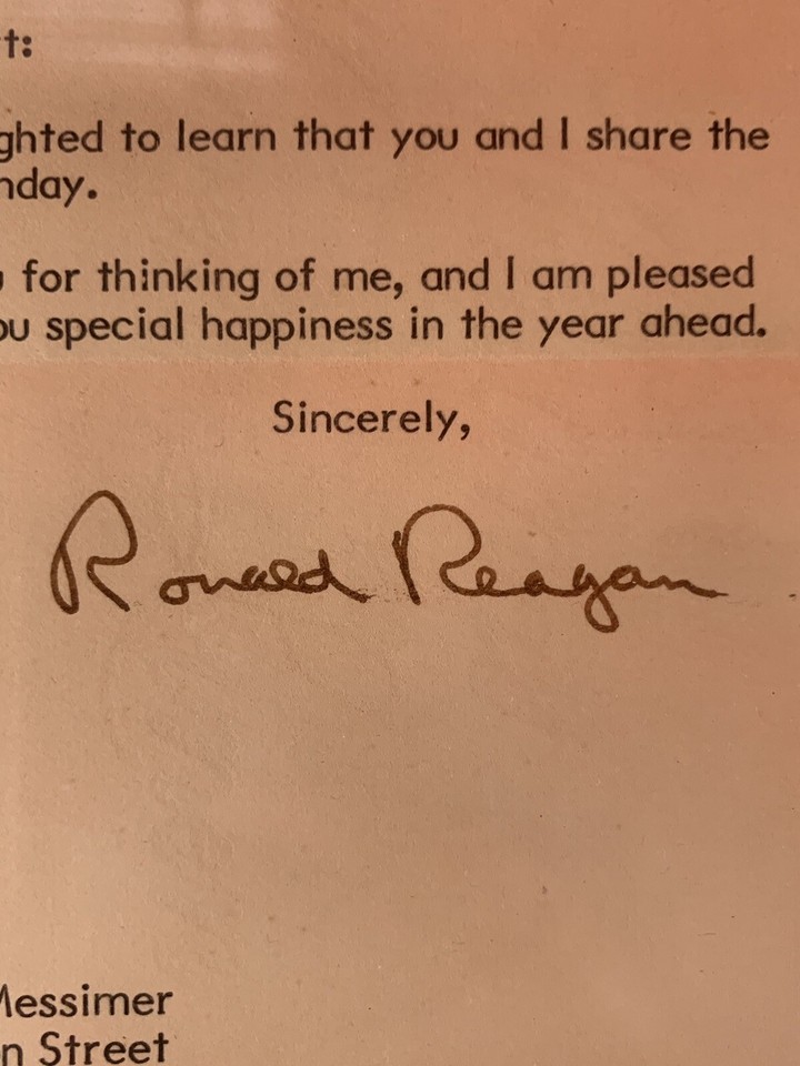 Original Signed Ronald Reagan Letter Framed 1981 Presidential | eBay