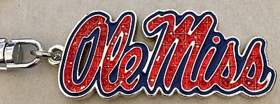 Ole Miss Script Bling Keychain Shanghi Diamond Rebels University ...