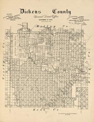 Land lot map of Dickens County Texas 16x20 | eBay
