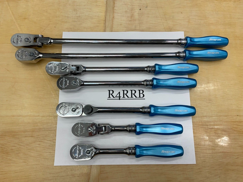 Snap-on Tools USA 7pc BLUE PEARL Hard Handle 3/8" Fixed Flex Ratchet ...