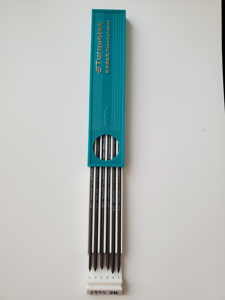 Vintage Berol Turquoise Drawing Pencil Leads - 2375 H - 12 Leads/Box | eBay