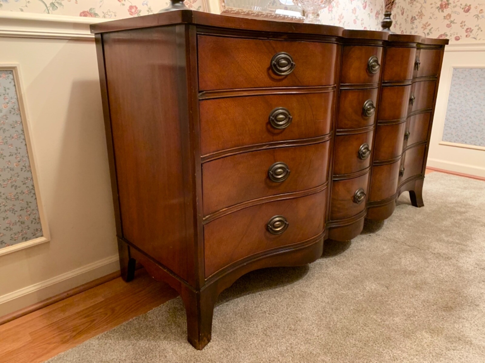 Drexel Travis Court 1940s Antique Mahogany Dresser 12 Drawers Chest ...