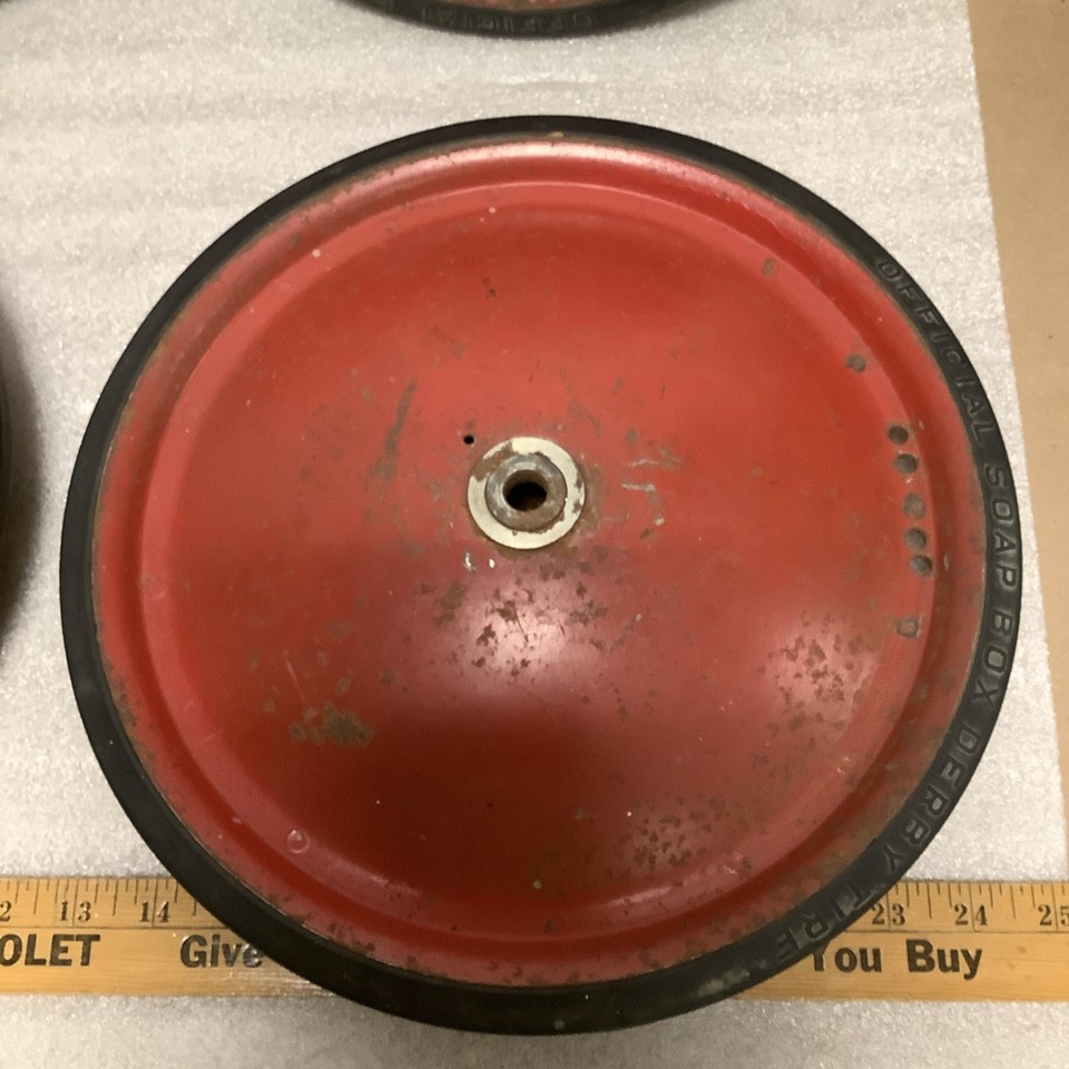 Original Vintage Set Of 4 Official Soap Box Derby Wheels And Tires 12 ...