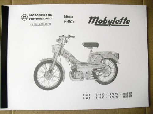 Mobylette/Moped/Series/ H50 / G50 / In French/ Parts Book With Exploded ...
