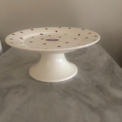 Matceramica Cake Plate Stand Red Polka Dots/ Made in Portugal - 8.5 ...