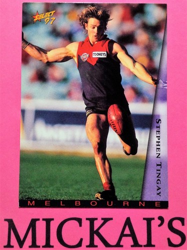 AFL SELECT 97 AFLPA - STEPHEN TINGAY - MELBOURNE FOOTBALL CLUB TRADING ...
