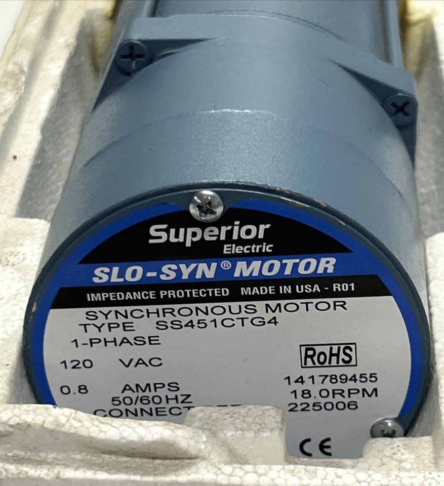 SUPERIOR ELECTRIC,SS451CTG4,SYNCHRONOUS MOTOR 120V .8A NEW | eBay