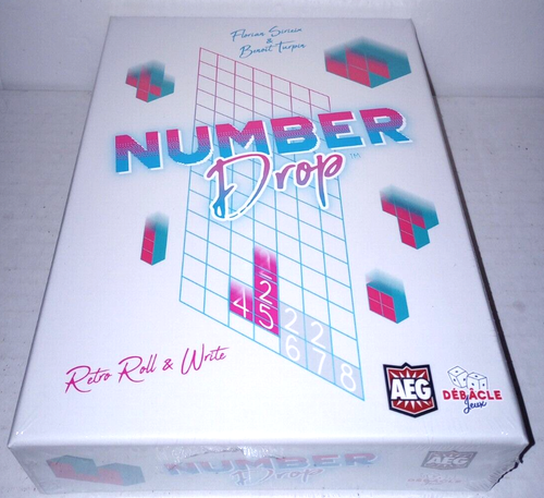 Number Drop Board Game - AEG - Tetris-Style Roll-and-Write Game - New ...