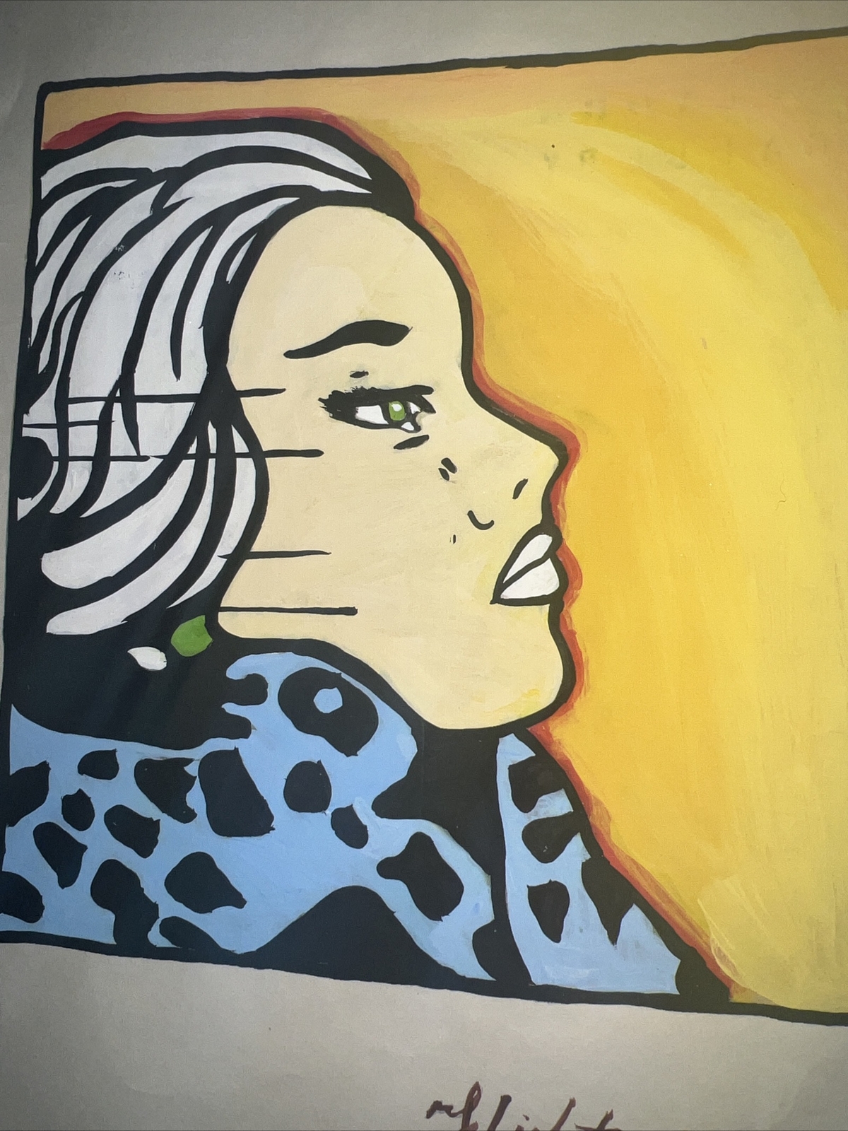 ROY LICHTENSTEIN HAND SIGNED Boss W/STAMP OF AUTHENTICITY RARE ART MUST ...