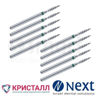 Lot x 10 Dental Nail diamond drill bit bur flame Russian Manicure KAZAN ...