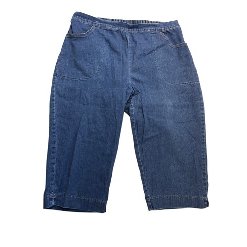 Just My Size JMS Stretch Capris Pants Womens 2X 18/20 Denim EUC | eBay