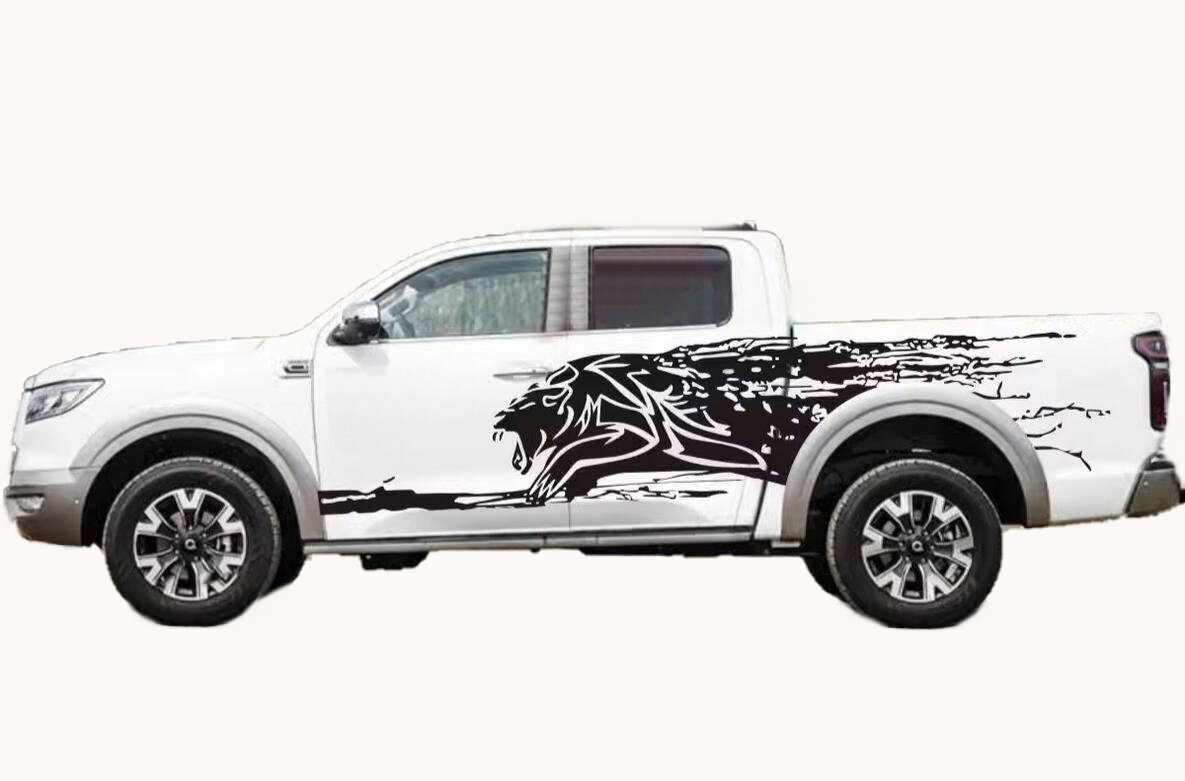 Graphic Running Leopard Car Sticker Kit For Ford Raptor F-150 Trunk ...