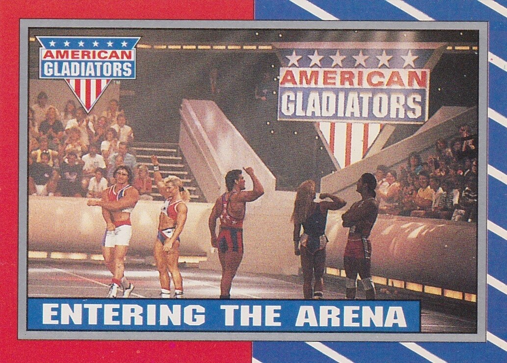 1991 AMERICAN GLADIATORS SINGLE TRADING CARD #2 ENTERING THE ARENA | eBay