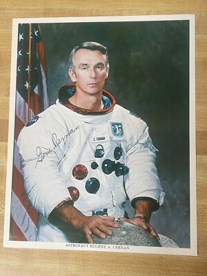 Gene Cernan Autopen Signed 8x10 Photo Apollo 10 NASA Astronaut Eugene ...