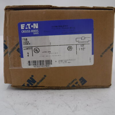 2 Pack Eaton 1-1/2" Conduit Body Form 8, T58 | eBay