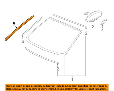 GM OEM 08-17 Caprice,CTS,G8 Windshield Reveal Moldings-Reveal Molding ...