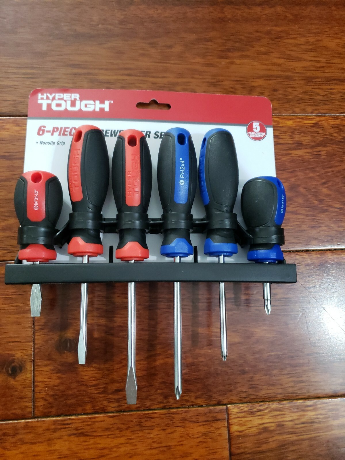Hyper Tough 6 Piece Assorted Screwdriver Set Nonslip Grip Brand NEW | eBay