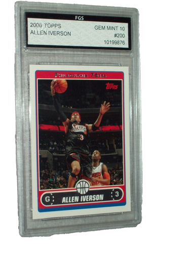 2006 Topps basketball Allen Iverson #200 FGS 10 GEM MINT | eBay