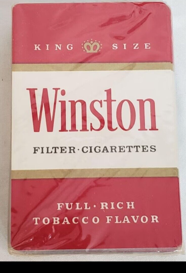 Vintage Winston Filter Cigarettes Playing Cards Deck New - Still Sealed ...
