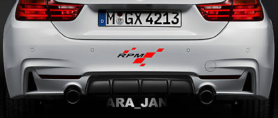 RPM bumper Decal racing sport car logo sticker RED/BLK | eBay