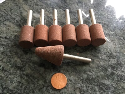 7 industrial mounted points 2 1/2 long x 3/4 x 1 inch barrel shaped ...