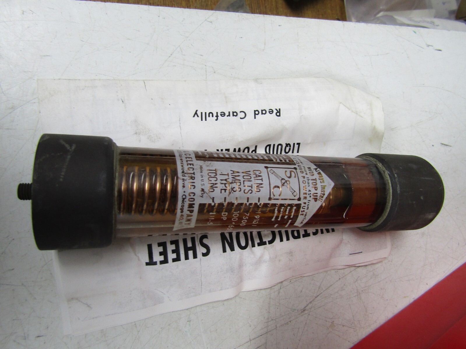 🔥NEW S & C 100 AMP LIQUID FILLED POWER FUSE 100 65E 7500 VOLTS DP 19101 ...