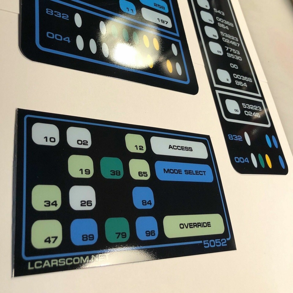 STAR TREK • TOS LCARS • THREE DESK DOOR WALL TOUCHPADS • PROP REPLICA ...