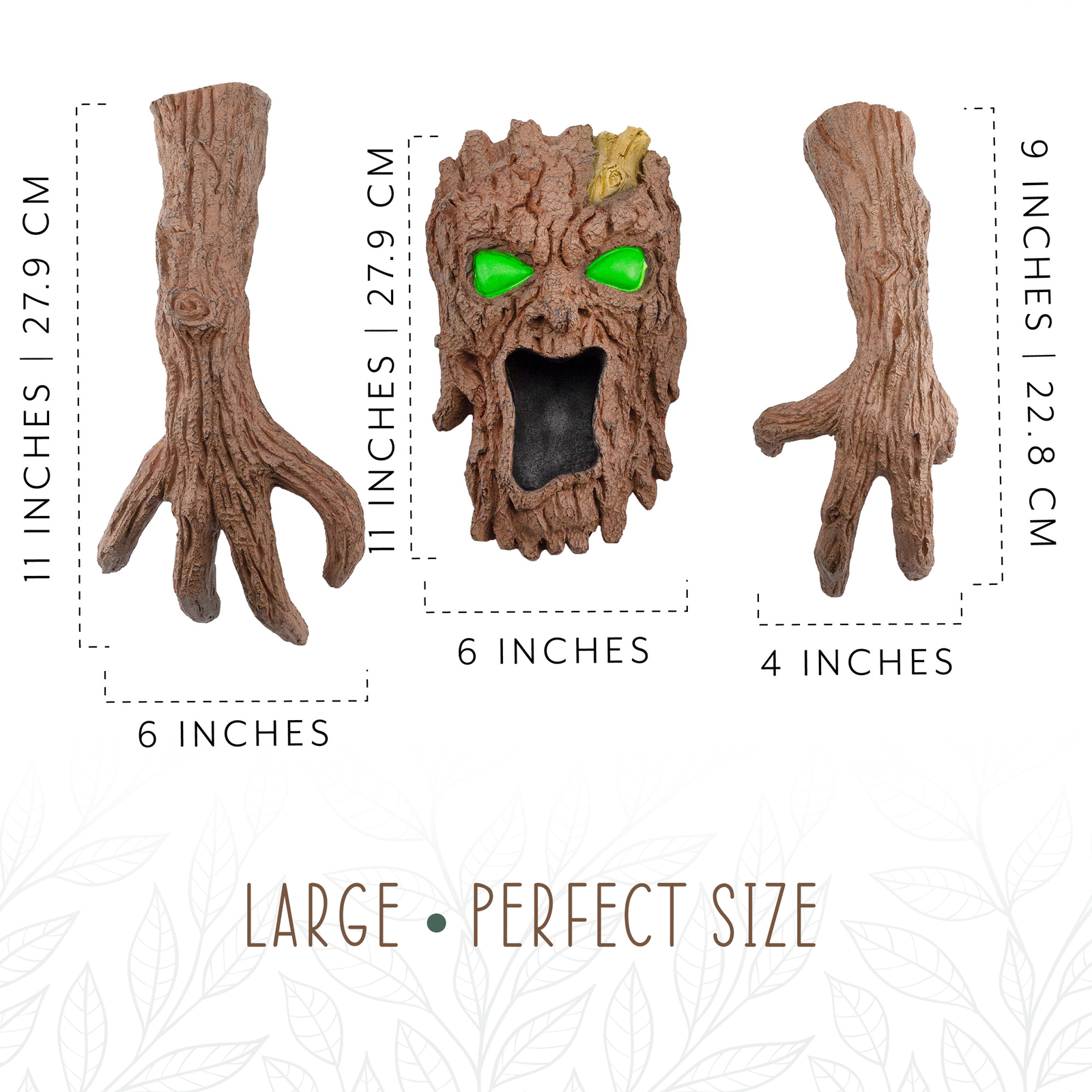 Tree Bark Monster Yard Decor, Bark Face Tree Person Decor for Halloween ...
