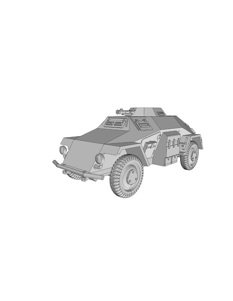 WW2 GERMAN SD.KFZ-221, 3D PRINTED, MANY SCALES AVAILABLE | eBay