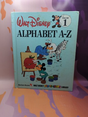 Disney Alphabet A-Z Volume 1 Children's Book Hardcover Fun-To-Learn ...