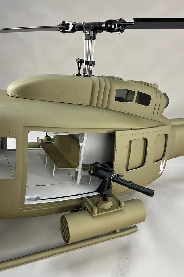 Military 800 UH-1D Army ARF RC Helicopter Fuselage 800 Size UH1D SM2.0 ...