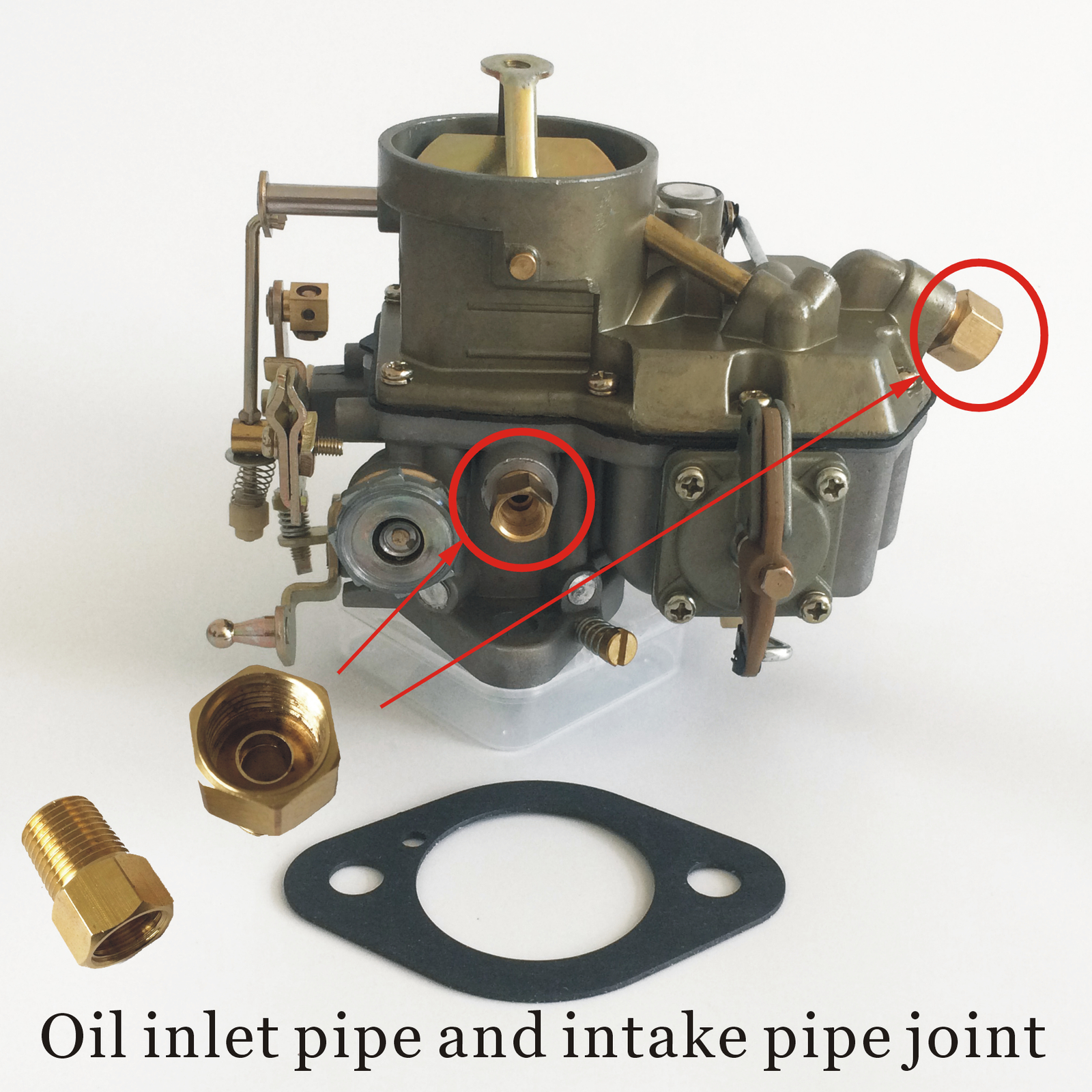 Autolite 1100/4100 Fuel Inlet Distributor Line Fitting 1/2"-20x1/8-27 ...