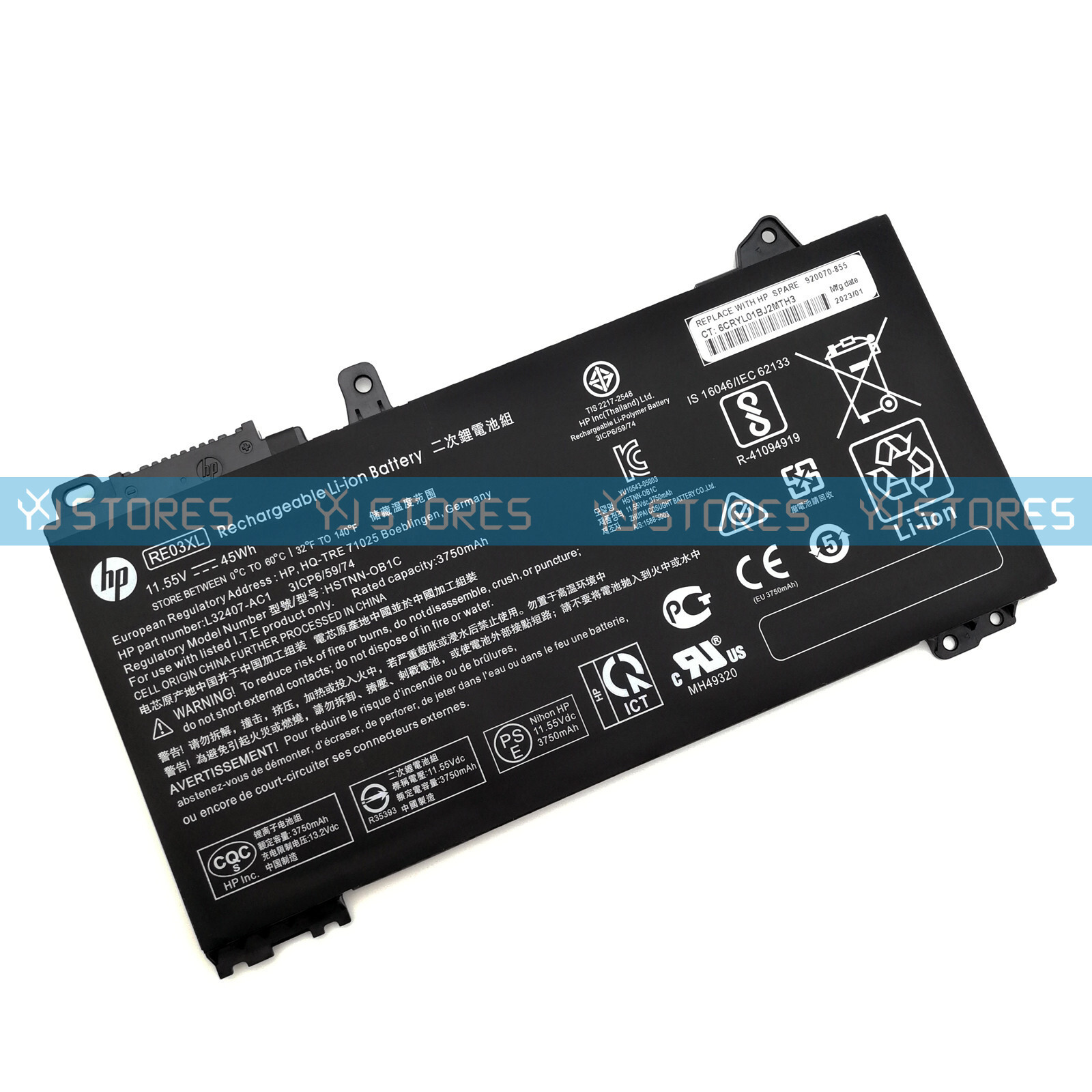 Genuine RE03XL Battery for HP ProBook 430 440 445 450 455 455R G6 G7 ...