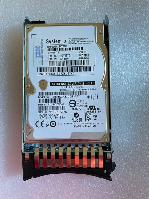 IBM 90Y8873 - 600gb 2.5 SAS 10k 6gb/s HS Hard Drive for sale online | eBay