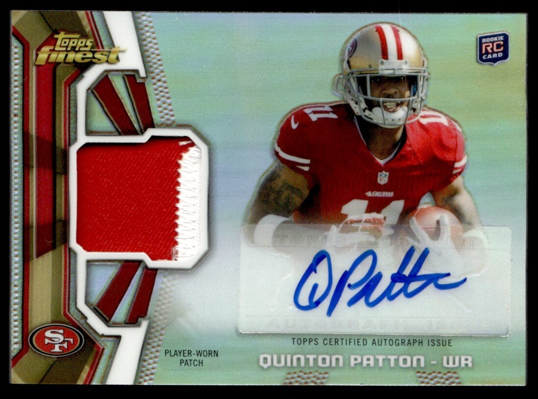 2013 Topps Rookie Autograph Patch Quinton Patton Rookie Auto 2Clr Relic ...