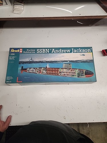 Revell 05010 Nuclear Submarine SSBN Andrew Jackson Sealed Box Model Kit ...