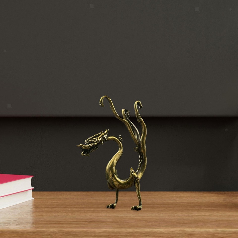 Brass Dragon Ornament Collectible Dragon Statue for Hotel Office ...