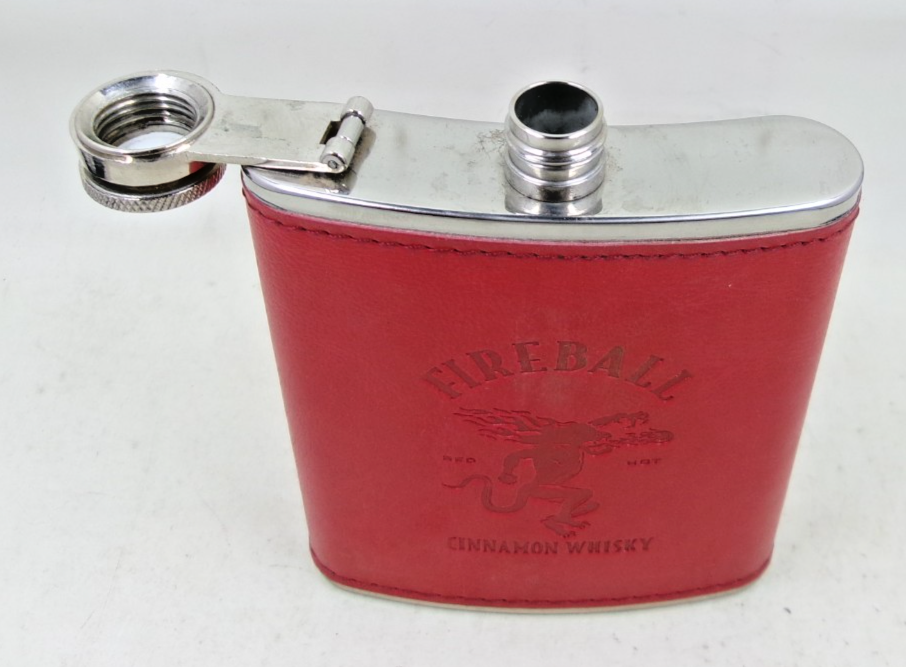 Fireball Cinnamon Whisky 7oz Hip Flask | eBay