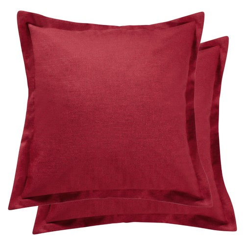 Spruce Red Euro Shams - Set of 2 - Levtex Home | eBay