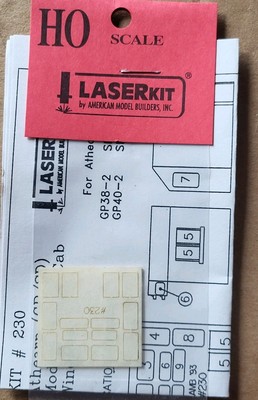 AMERICAN MODEL BUILDERS HO LASERKIT #230 ATHEARN GP/SD MODERN ANGLE CAB WINDOWS | eBay
