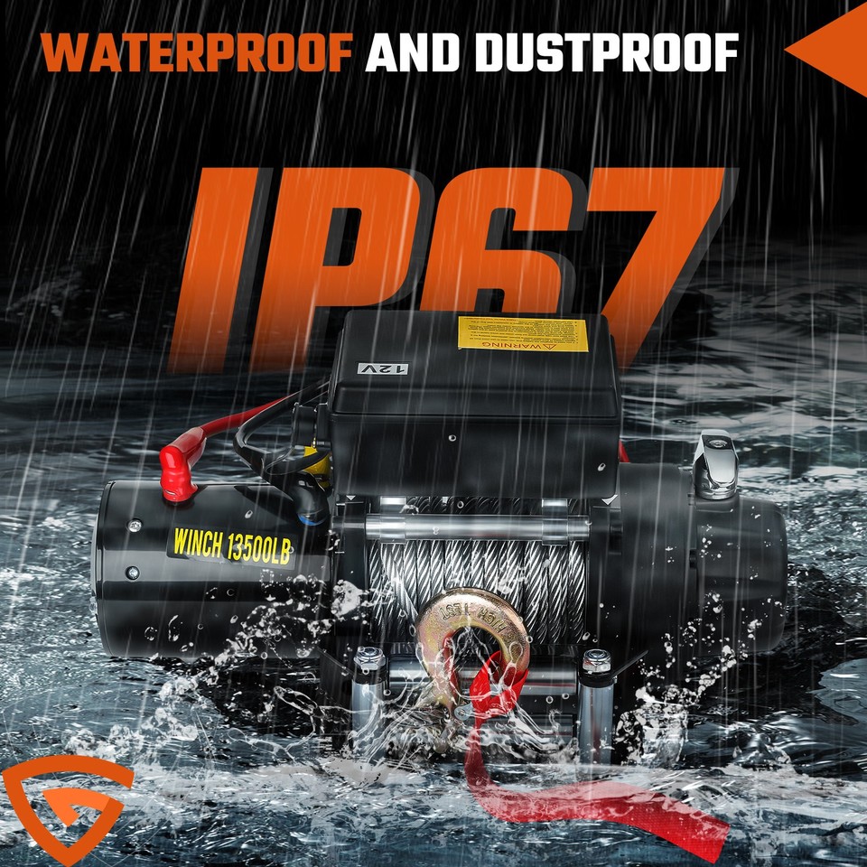 12V Electric Winch 3000lb 4500lb 13500lb + Synthetic Rope Wireless ...