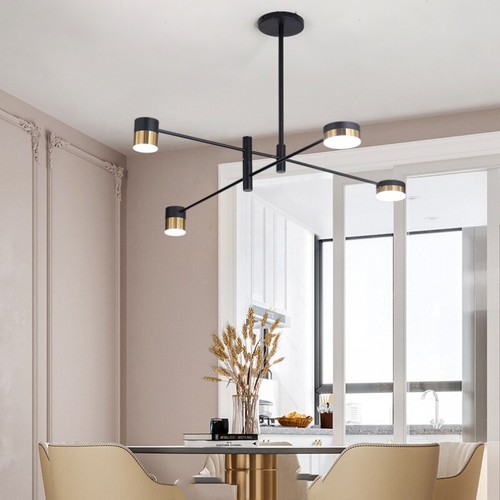 Bar LED Lamp Home Ceiling Light Kitchen Black Pendant Light Chandelier ...