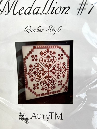 AuryTM Medallion 1 Quaker Style Cross Stitch Chart Pattern Swan Bird | eBay